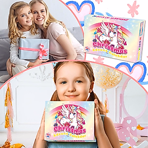 Advent Calendar 2023 Girls Kids 24 Days Christmas Countdown, Adjustable, No Duplication Little Girls Jewelry Ring Gifts Girl Toys for age 3-4-5-6-7-8-12 Christmas Advent Calendar Ornament