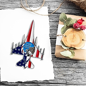 Air Force Challenge Coin-Colorized F16 Fighter Falcon Military Challenge Coins Airman Gift