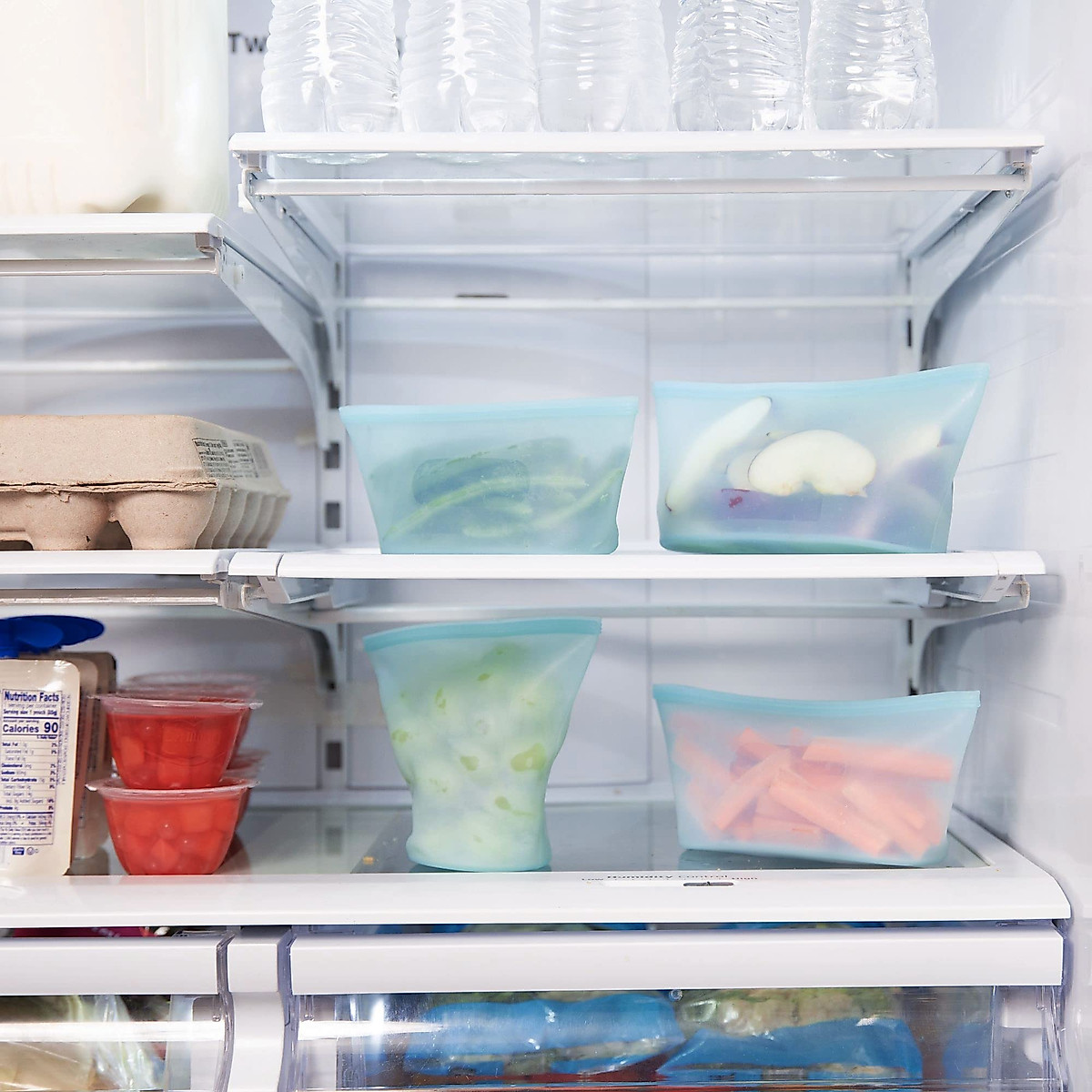 Swedish Home Reusable Storage Bags - Clean Lock Silicone Food Storage For Kitchen - Leak Proof Food Container – Cook And Freeze Friendly (Pack of 3)