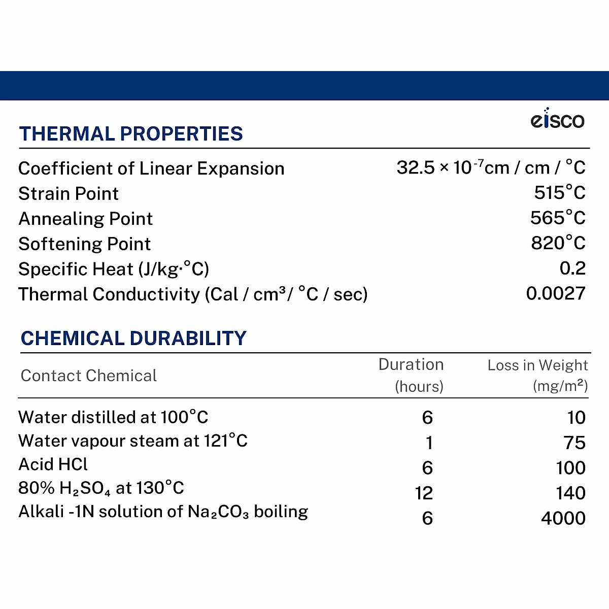 Beaker, 1000mL - Tall Form with Spout - White, 100mL Graduations - Borosilicate 3.3 Glass - Eisco Labs