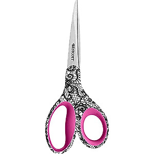 Westcott Trendsetter Straight Lace Pattern Scissor, 8" (16660),Multi