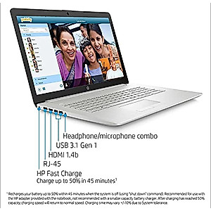 HP 2022 Newest 17.3" FHD IPS Display Laptop, Intel Core i5-1135G7 (Beats i7-1065G7) , 16GB RAM | 512GB PCIe SSD, Backlit Keyboard , WiFi 5, Webcam, Windows 11 - Silver