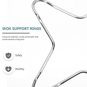 Yardwe 6pcs Coffee Stand Gas Ring Wok Rack Gas Stove Pot Rack Gas Burner Pot Gas Trivet Stove Holder Ring Trivet Pot Stand Gas Ring Reducer Wok for Electric Stove Iron Bracket Ring Round