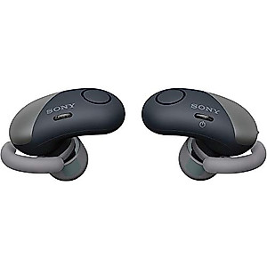 Sony True Wireless Earbuds, Bluetooth Earbuds Noise Cancelling, Sports Workout Ear Buds with Microphone, Sweatproof Sport Earphones, Extra BASS WF-SP700N/B (Black)