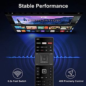 Remote Control Replacement for Vizio Smart TV D28H-D1 D32H-D1 D40-D1 D43-D2 D48-D0 D48f-E0 D60-D3 D70-D3 D32f-E1 D43f-E2 D39f-E1 D43f-E1 D48f-E0 D50f-E1 E40X-C2 E43-C2