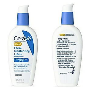 CeraVe Daily Skincare Facial Bundle - CeraVe Foaming Facial Cleanser (12 oz), AM CeraVe Facial Moisturizing Lotion with Sunscreen (2 oz), and PM Facial Moisturizing Lotion (2 oz)