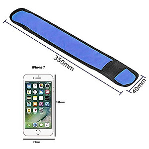 LOBKIN 6 Pack Safety Bracelets, LED Slap Armband Kids Walking at Night Safe LED Light Wrist Light Reflective Belt, Magic Band Running Lights for Runners (A)