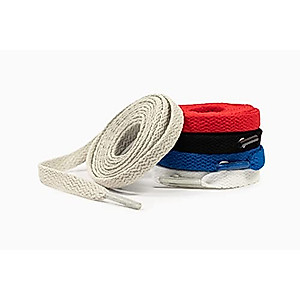 Proof Culture | Compatible with Jordan 1-8 Laces | Premium Flat Black Cotton Shoe Laces Replacement for Jordan Laces and Air Force Laces (Black, 54")