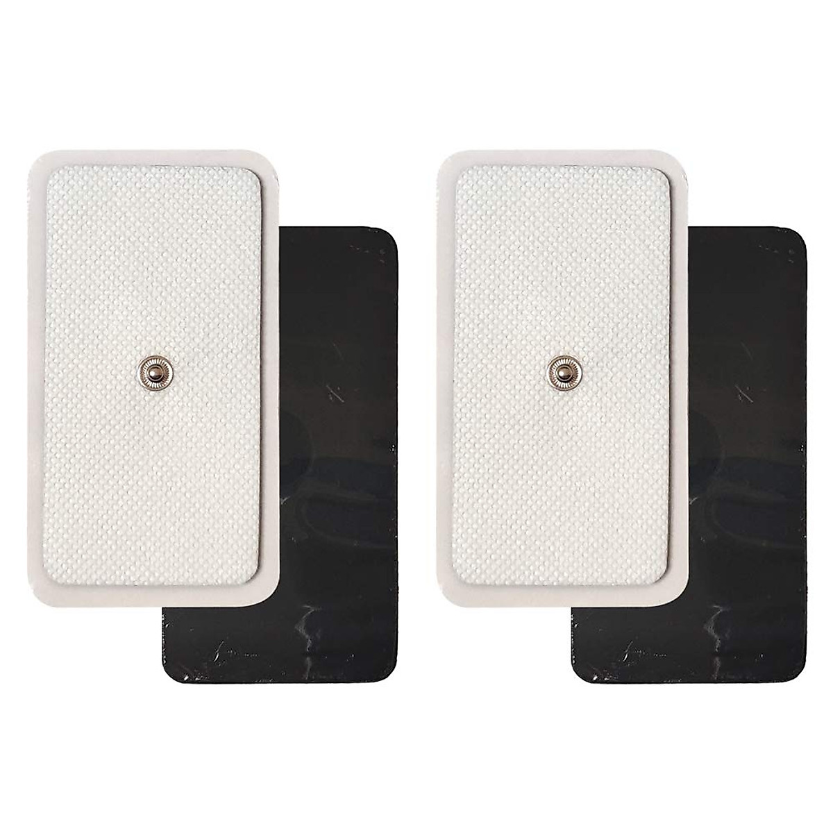 Electrodes Pad, 20(2"x4") Pads TENS Snap Electrodes, Compatible with All TENS/EMS Devices That Use The Industry Standard 3.5mm Plug, Excellent Conducting Pads Durable Pads