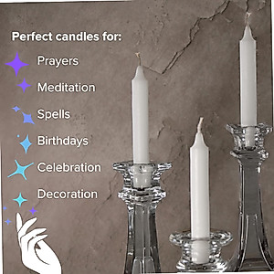 Simply Soson 5 inch Ritual Taper Candles Bulk, Mini Taper Candles - 24 White Chime Spell Candles - Small Taper Candle Stick, Use as Witchcraft Supplies, Altar Candles, Unscented Prayer Candles