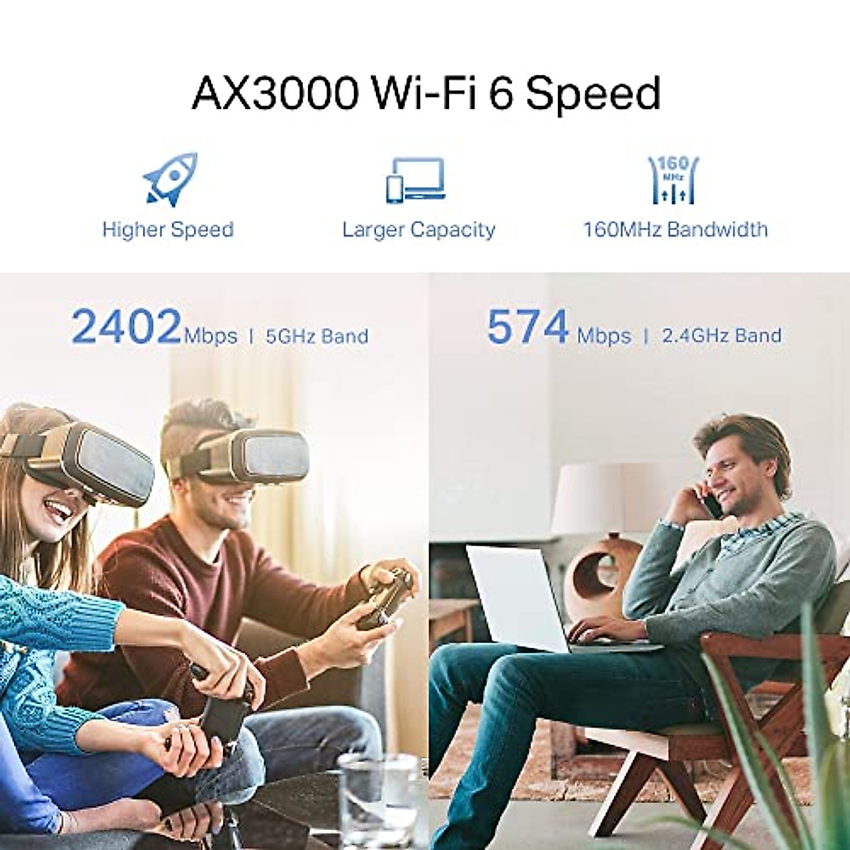 TP-Link - AX3000 Dual-Band Wi-Fi 6 Range Extender (Renewed)
