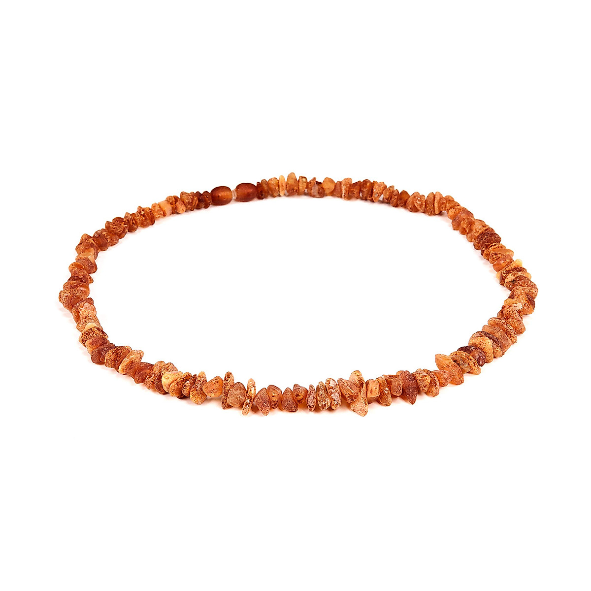 AMBERAGE Natural Baltic Amber Necklace for Women - Hand Made from Raw/Certified Baltic Amber Beads(2 sizes) (17.7)