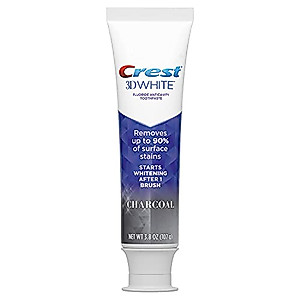 Crest 3D White Charcoal Teeth Whitening Toothpaste, 3.8 oz, Pack of 3