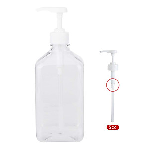 1600ml Simple Press Pump Bottle, Empty Syrup Ketchup Sauces Condiment Containers, Plastic Coffee Syrup Dispenser for Coffee Bar, Coffee Pump Dispenser, Food Dispenser for Home Kitchen