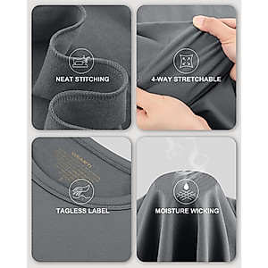 WEERTI Thermal Underwear for Men Long Johns with Fleece Lined, Base Layer Men Cold Weather Top Bottom Grey