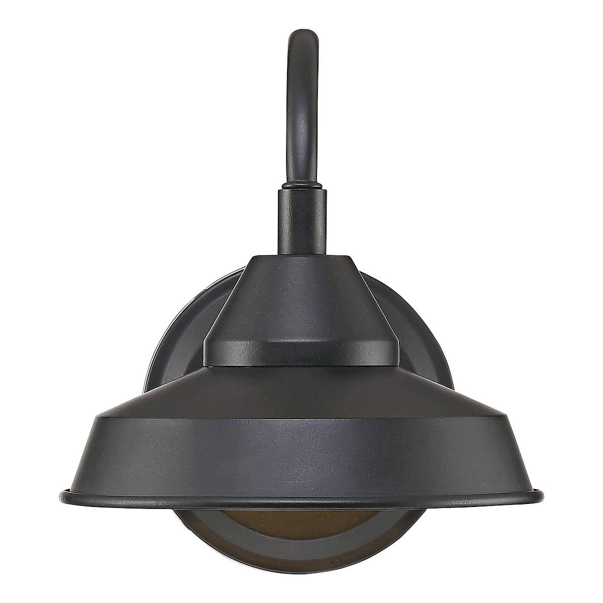 John Timberland Westley Rustic Farmhouse Outdoor Barn Light Fixture Black LED Gooseneck Arm Dark Sky 8 1/2" for Exterior Deck House Porch Yard Patio Outside Garage Front Door Garden Home Roof