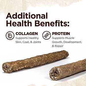 Natural Farm Natsticks Beef Chewy Sticks with Collagen (16-Pack), Made from Premium All-Natural Beef, Great for Small, Medium, Large Dogs, Protein-Rich, Quick-Chew Treats, Highly Digestible