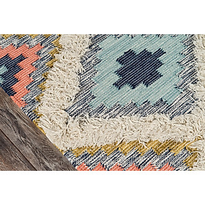 Novogratz by Momeni Indio 100% Wool Hand Made Contemporary Area Rug, 5' X 7', Multi