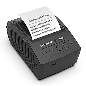 LUKEO Thermal Receipt Printer 58mm Portable Mini POS Printer Compatible Android iOS Mobile Phone Windows