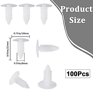 GORGECRAFT A Box 100Pcs Patio Strapping Rivets Fasteners 4/5" Length White Medium Multi Gauge for Patio Lounge Chair Outdoor Furniture Replacement Parts Repair Webbing Lawn Lounge with 1/4" Holes