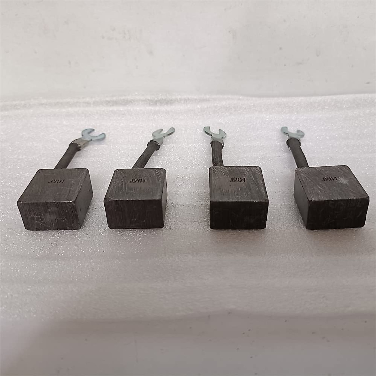 JWDAWN 4Pcs Single Wire Motor Carbon Brush Graphite Brush 16 * 25 * 28 16x25x28 mm for Electric Forklift Pallet Truck Stacker Motor Accessories