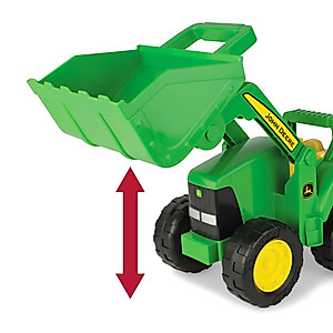 John Deere Big Scoop Tractor Toy with Loader - Officially Licensed John Deere Tractor Toys - Toddler Sand Toys Ages 3 Years and Up - 15 Inch