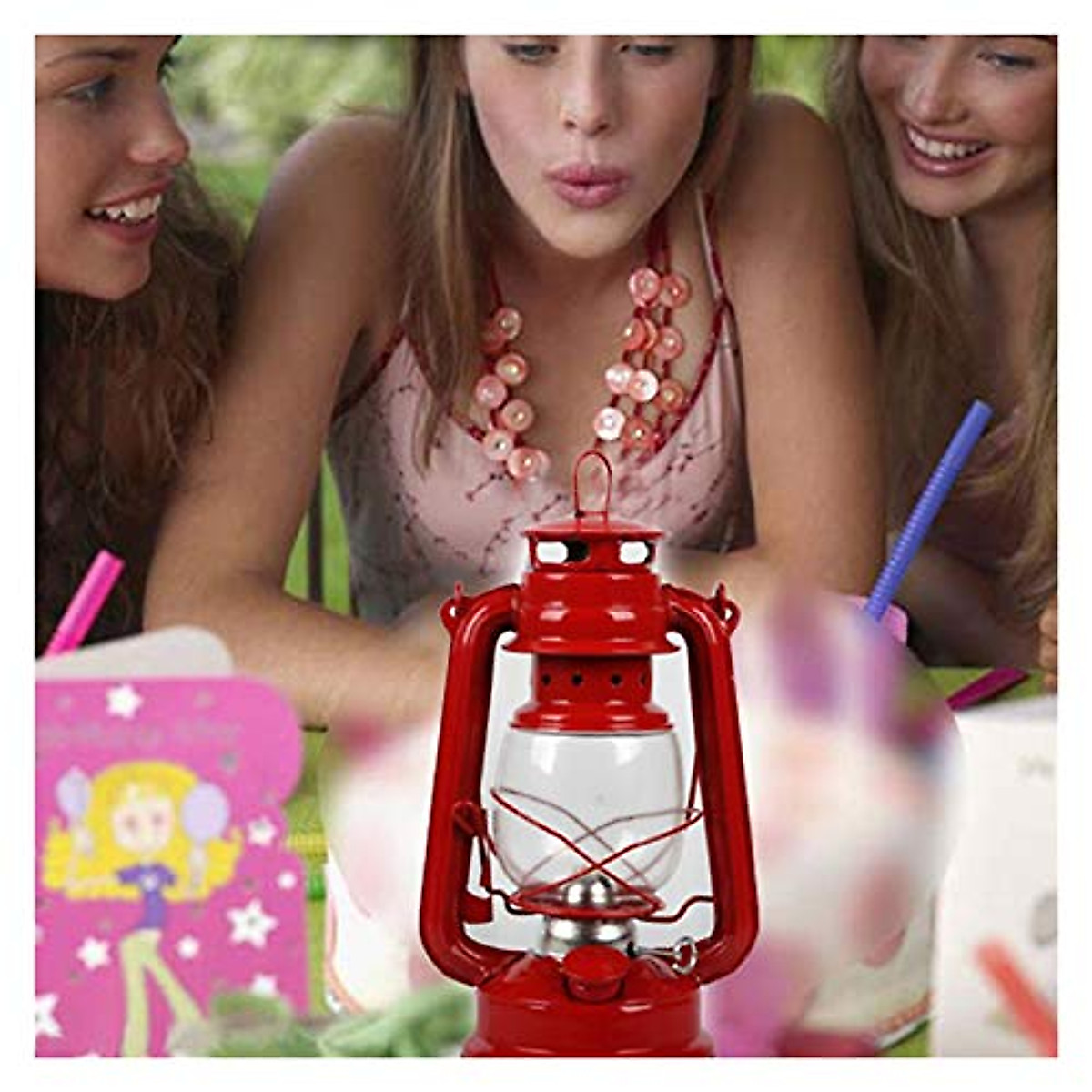 GAOZ Outdoor Lights Kerosene Lamp Portable Lantern Night Hiking Decorative Indoor Camping Light Retro Small Multifunction Iron Structure Tent for Home,Garden,Yard,Decorations