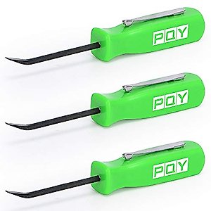 PQY Mini Pocket Pry Bar with Pocket Clip 4.5" Length 3pcs (Green)