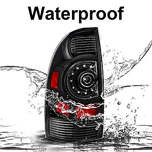 ALZIRIA LED Tail Light Rear Brake Lamp Compatible With 05-15 Tacoma 2005 2006 2007 2008 2009 2010 2011 2012 2013 2014 2015 Toyota Tacoma Driver Side And Passenger Side