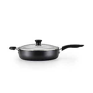 T-fal G9019064 Specialty Ceramic Dishwasher Oven Safe Jumbo Cooker, 5 quart, Black