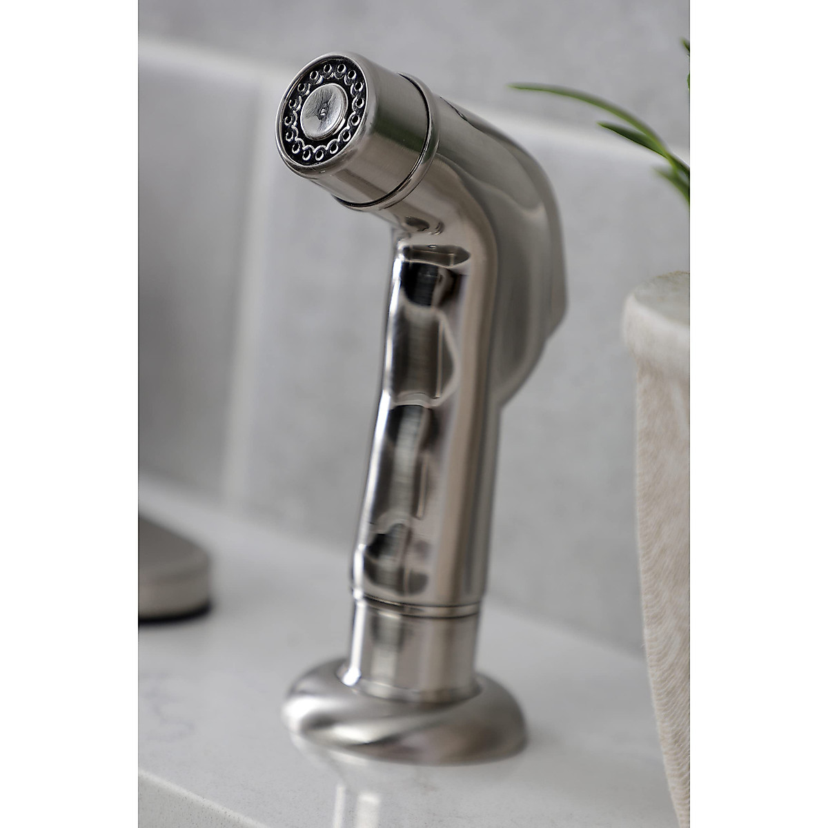 Kingston Brass KB572SNSP 8" Centerset Kitchen Faucet, Brushed Nickel