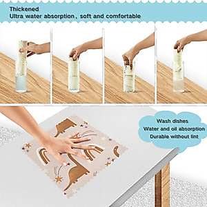 FRODOTGV Kids Pattern Animal Dino Rainbow Microfiber Dish Towels for Kitchen Clothes Set of Tea Towels Terry Cloth Kitchen Dish Towels Decorative Hand Towels for Kitchen