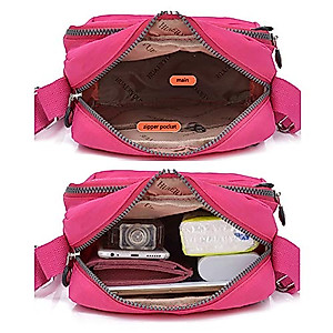 KARRESLY Casual Nylon Purse Handbag Crossbody Bag Waterproof Shoulder Bag for Women (Dark blue)