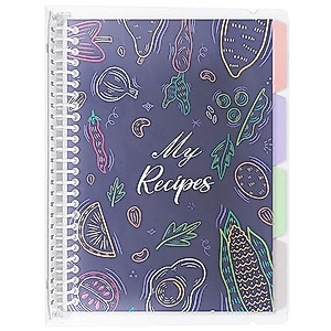 Blank Recipe Book to Write in Your Own Recipes, 8.5" x 11" Removable Hardcover Family Recipe Binder with Dividers, Customized Personal Recipe Book Hold 140 Recipes (Salvia Blue)
