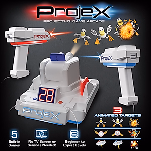 nsi International inc. Projex Projecting Arcade Game - Target Practise Game, Moving Targets, 3 Skill Levels, Party Toy