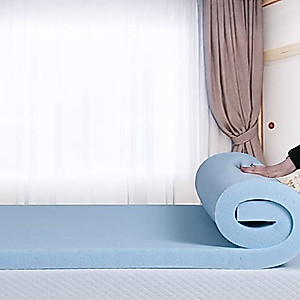 2-Inch Memory Foam Mattress Topper Queen Size Cooling & Breathable CertiPUR-US Certified Soft Gel Infused Foam Mattress Pad