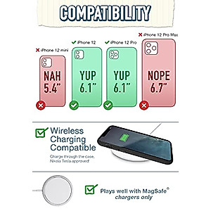 Smartish iPhone 12/12 Pro Slim Case - Gripmunk [Lightweight + Protective] Thin Cover (Silk) - Black Tie Affair