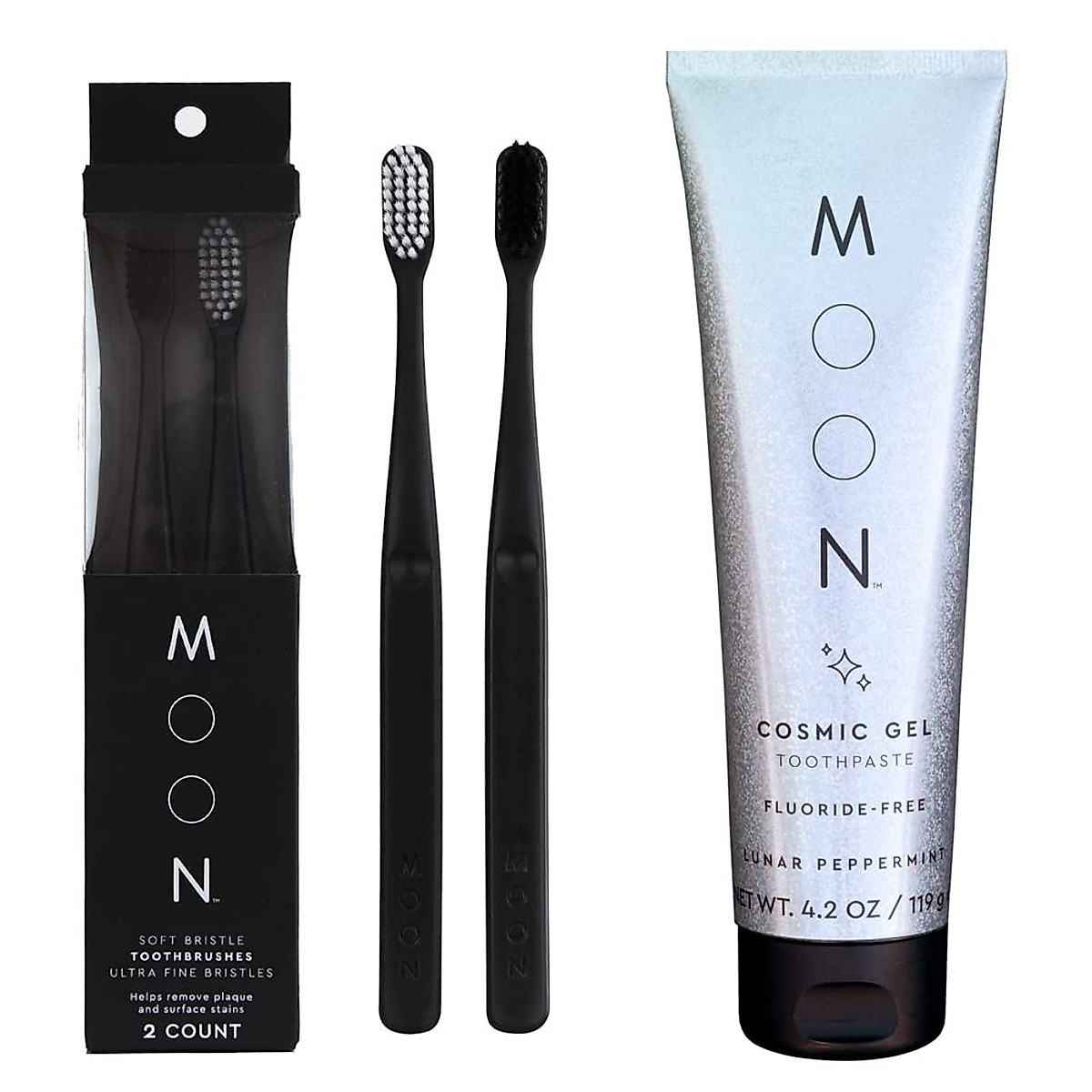 MOON Toothbrush and Cosmic Gel Toothpaste Bundle