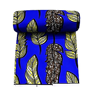 Vkceeool African Wax Print Fabric Ankara Style Cloth Fabric Kente Fabric 3 Yard (Fabric-A02)
