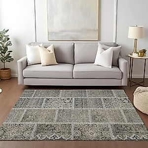 Addison Rugs Chantille ACN635 Taupe 9' x 12' Indoor Outdoor Area Rug, Easy Clean, Machine Washable, Non Shedding, Bedroom, Living Room, Dining Room, Kitchen, Patio Rug