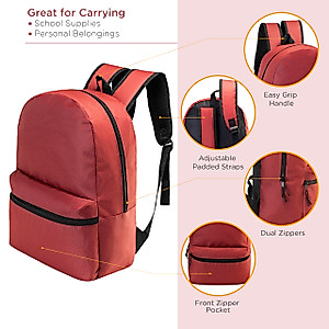 Moda West 24 Pack - 17 Inch Wholesale Basic Bulk Backpacks in Assorted Prints - Case of Bookbags