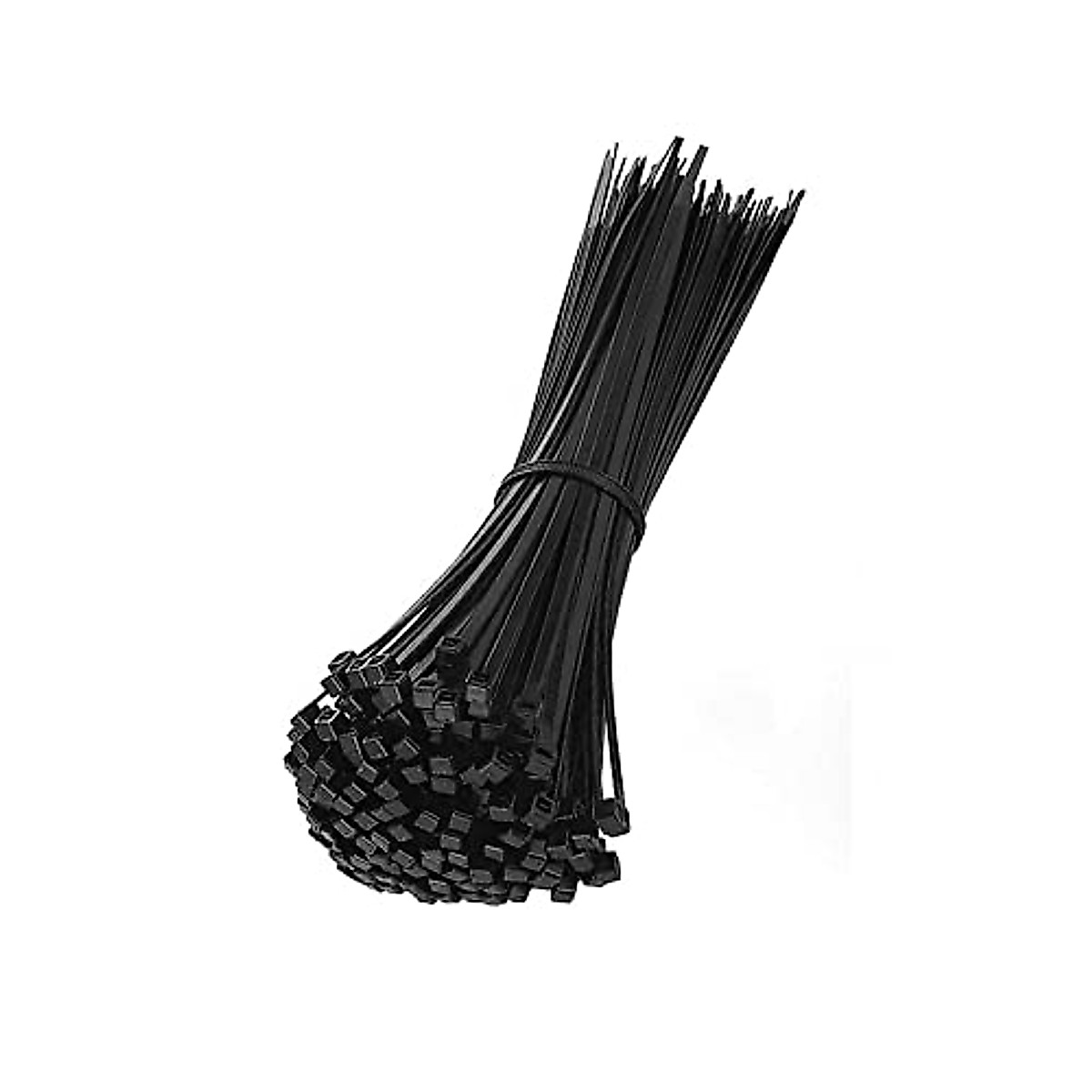 Black Zip Ties 8 Inch Heavy Duty, Plastic Ties Small Zipties Cable Tie Wraps, Multi-Purpose Cable Management Ties, Self-Locking Ziptie for Office and Home(Can bear 40lb) 100pcs