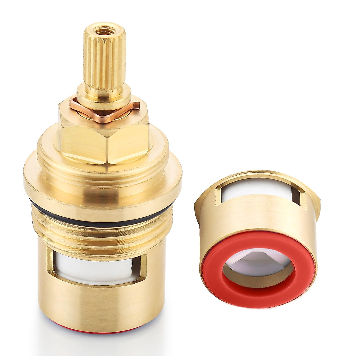 Faucet Cartridge Replacement for Kohler 1000187 1000188, Used in Deck Faucets with 3/4 inch Valves, 2 Pack Ceramic Valve Faucet Replacement Parts (2 Pack 1000187+1000188)