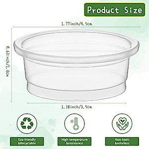 EBOOT 500 Pcs Gecko Food and Water Cups Small Plastic Feeder Cups Reptiles Accessories Reptile Water Bowl Gecko Food Cups Reptile Feeding Bowls for Gecko Lizards Tarantula and Other Small Pets (0.5oz)