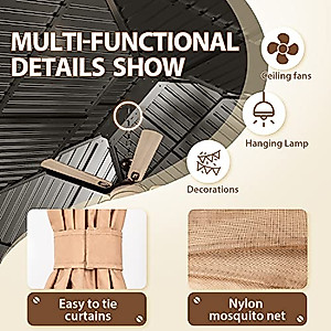 Devoko Outdoor Hardtop Gazebo Galvanized Steel Metal Gazebo Aluminum Frame Double Roof Outdoor Gazebo with Nettings and Curtains for Patios, Garden (10' x12' FT)