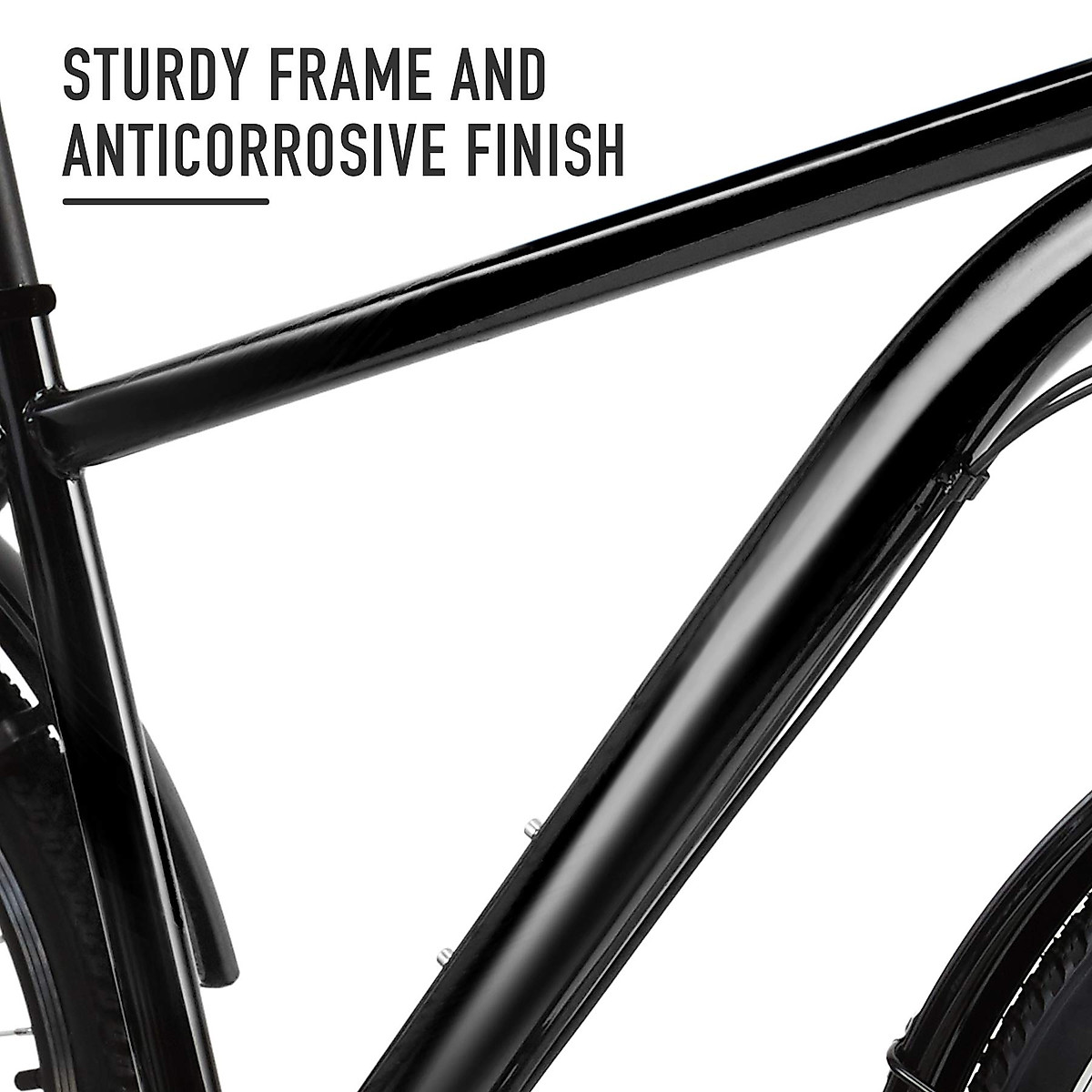 Viribus Mens Tricycle 7 Speed 24" with Front Suspension, Mountain Tricycle with Adjustable Handlebars and Seat, 3 Wheel Bike for Adults Men Women with Basket and Bell