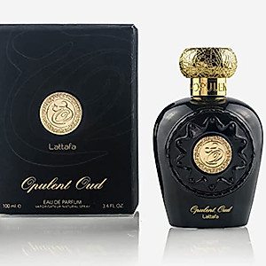 Lattafa Opulent Oud for Unisex Eau de Parfum Spray, 3.4 Ounce