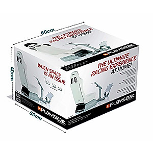 Playseat Evolution Sim Racing Cockpit | Comfortable Racing Simulator Cockpit | Compatible with all Steering Wheels & Pedals on the Market | Supports PC & Console | White