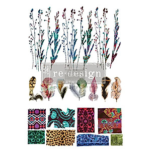 Redesign with Prima Decor Transfers® in Flight - Decor Transfer Size 22"x32", Cut into 3 Sheets Rub on Transfer for Wall or Furniture Decoration 655350640590