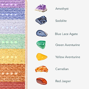 HealthyLine Rainbow Chakra Mat - Enhanced Reiki, Yoga and Massage - Electric Gemstone Heating Pad with Negative Ions and Red Photon Lights - Inframat Pro 3rd Edition - Firm (Medium 50 x 24 inches)
